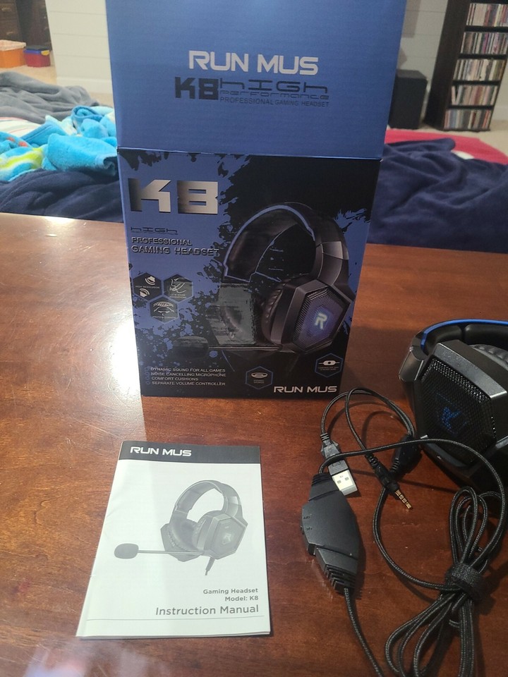 Run Mus K8 High Performance Professional Gaming Headset | eBay