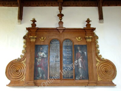 Photo 6x4 St Mary's church in Redgrave - C18 Commandment boards Fen ...