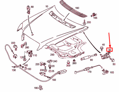 MERCEDES-BENZ C-CLASS W203 FRONT LEFT BONNET HINGE A2038800328 NO DUTY ...