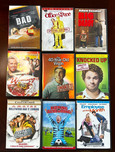 Bad Teacher, Office Space, 40 year Old Virgin, Knocked Up DVDs Bundle ...