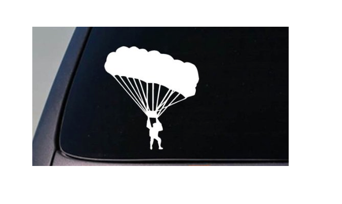 PARACHUTE STICKER paratrooper Decal Sticker Skydiving 6" *D668* | eBay