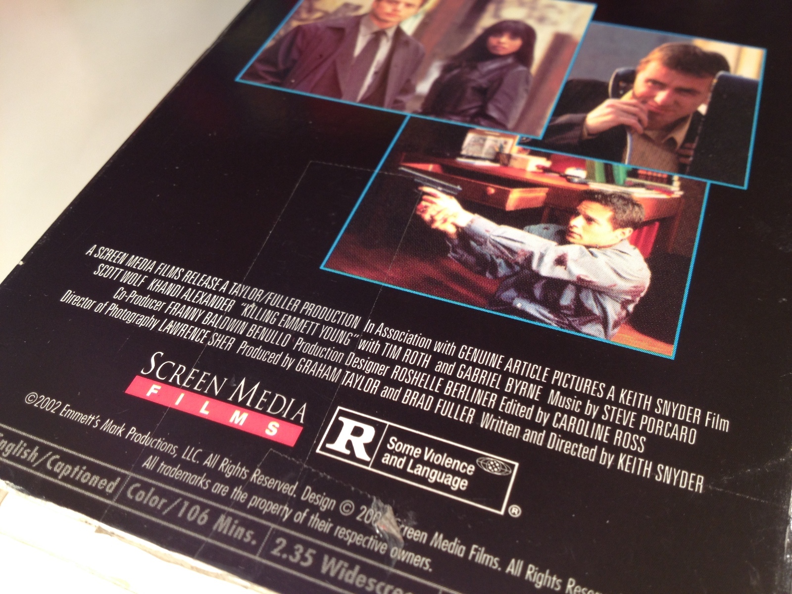 Killing Emmett Young Crime Thriller VHS 2002 Scott Wolf Tim Roth ...