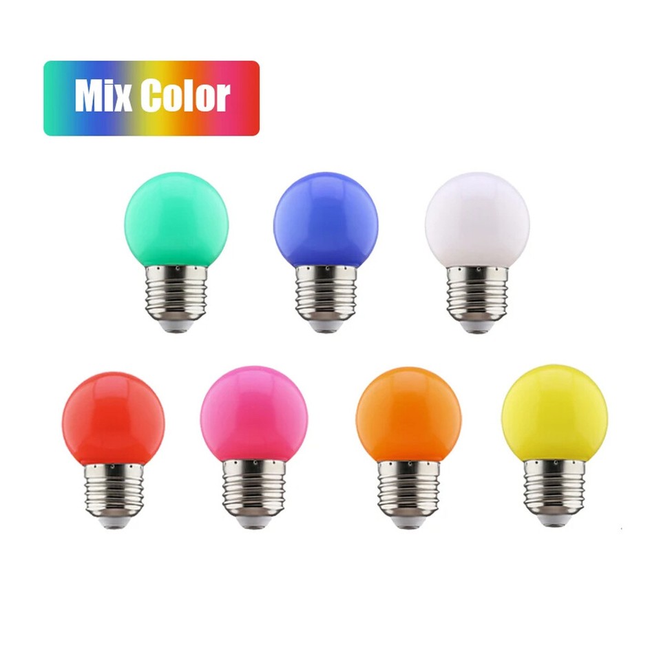 Multi Color E27 Base LED Lamp Bulbs Non-dimmable G45 2W 220V Bulb for ...