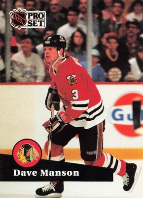 1991-92 Pro Set Hockey Card Dave Manson Chicago Blackhawks #41 | eBay