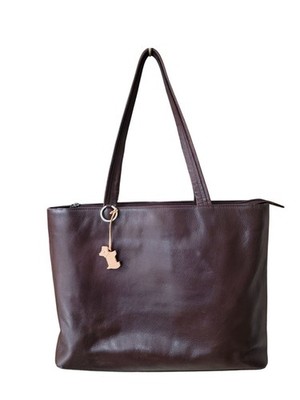Radley London Brown Leather Tote Bag With Dog Tag Accent | eBay