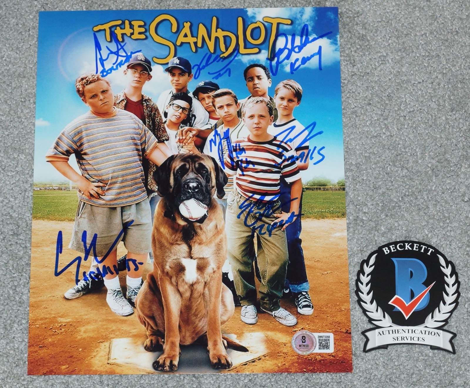 The SANDLOT Squints Smalls +++ 7 Autos Cast Signed 8x10 Photo BECKETT ...