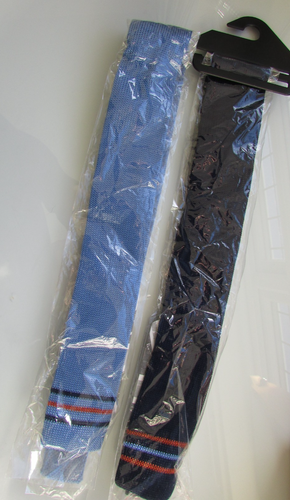 2x DAVID WATTS MENS RETRO 1960s STYLE MOD SKINNY TIE - NAVY & LIGHT ...