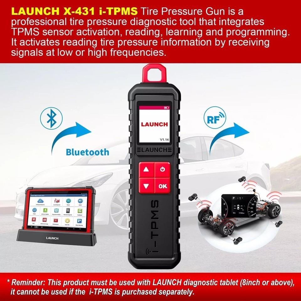 LAUNCH X431 iTPMS Car TPMS Tire Pressure Sensor Activator Programming ...