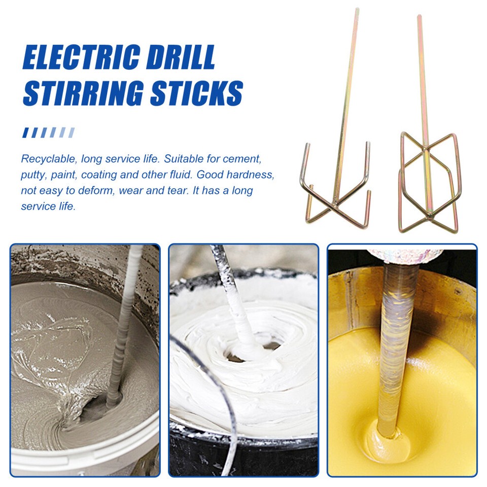 2 Pcs Mud Mixer Drywall Mixer Epoxy Resin Mixer Power Drill Stirring ...
