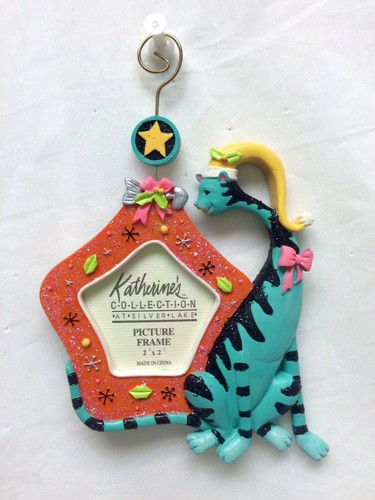 Katherine’s Collection Aqua Cat Orange Picture Frame Ornament | eBay
