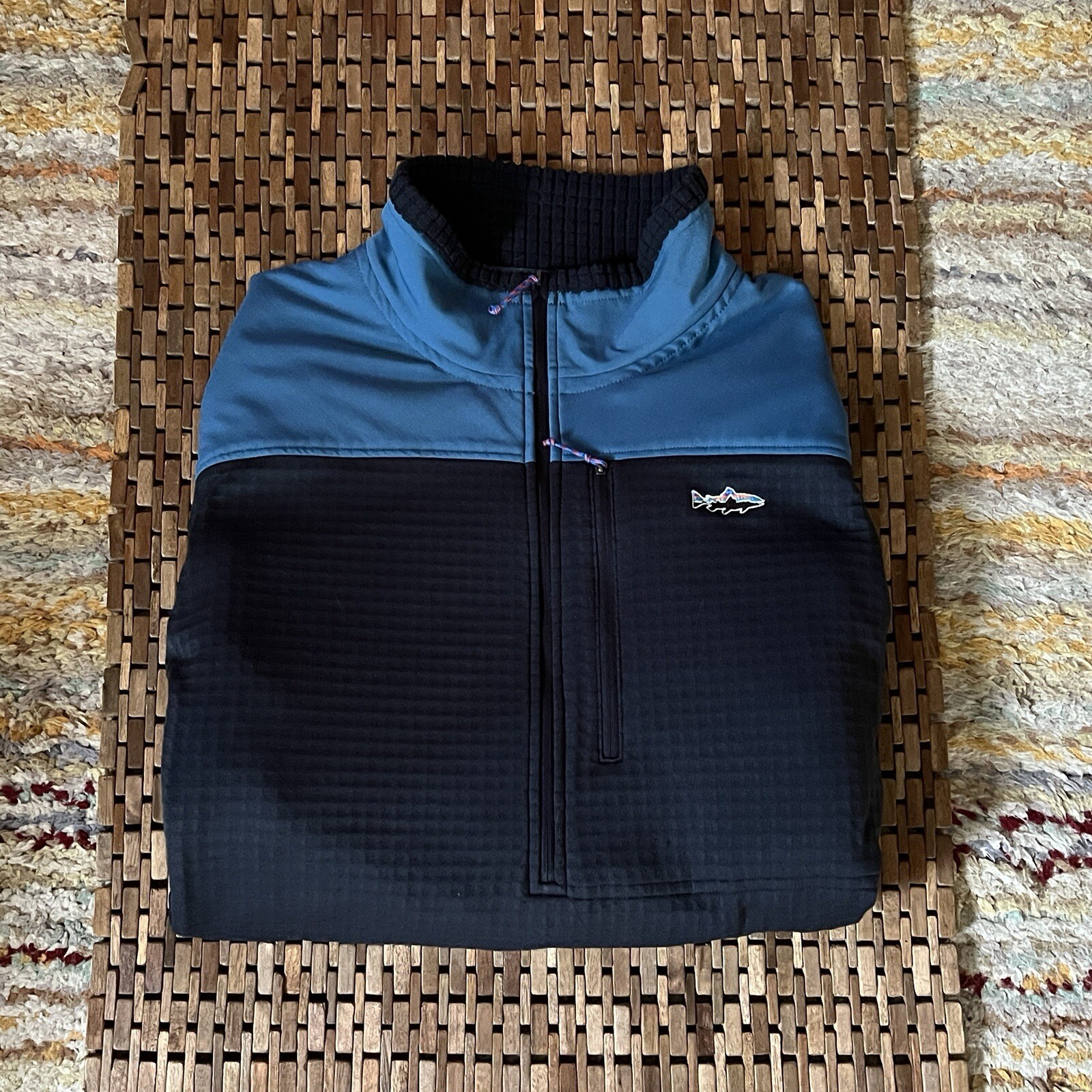 Patagonia Fitz Roy Regulator R1 Tech Face 1/4 Zip Pullover Fleece Blue ...