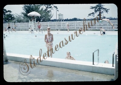 Swimming Pool Head First Dive Girls 35mm Slide 1960s Kodachrome ...