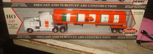 HO. MODEL POWER TRAILER TRUCKS. ORANGE JUICE. FLORIDA'S BEST. | eBay