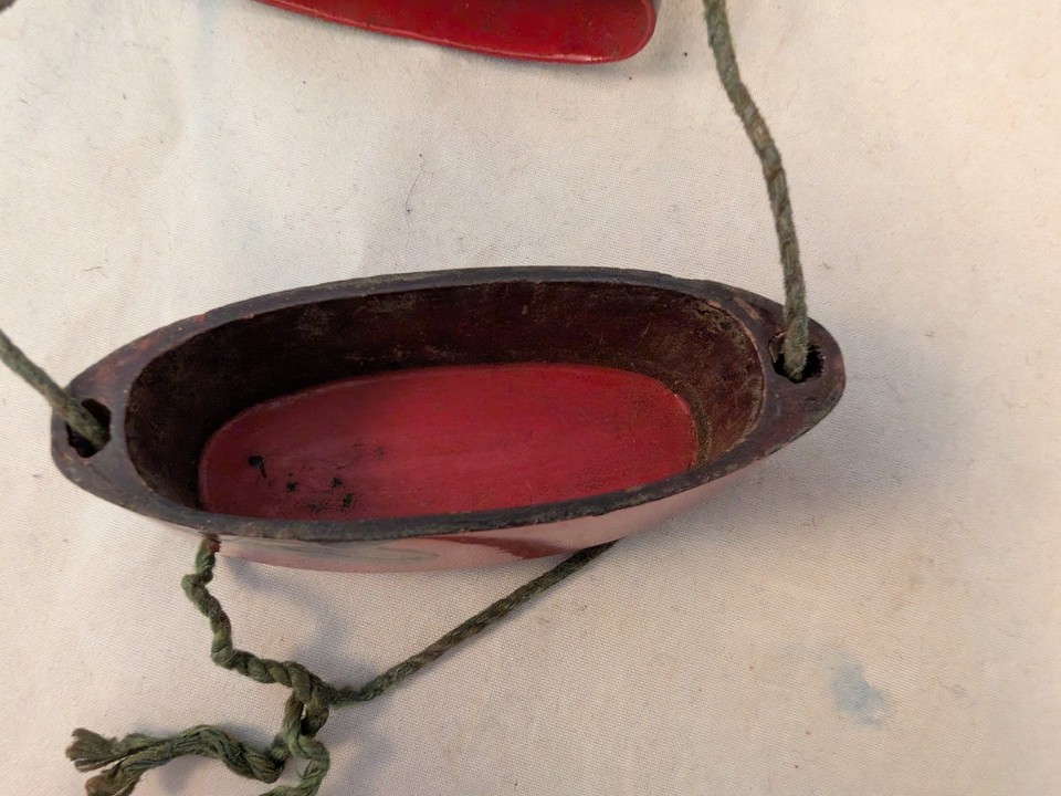 Antique Japanese Red Lacquer Inro Yurei Ghost w Severed Head & Yokai ...