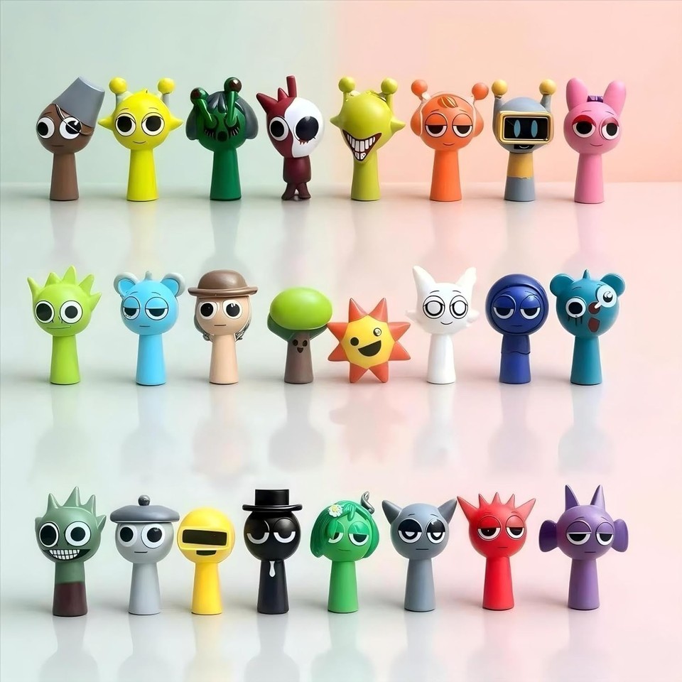 InteDesign 24 PCS Sprunki Action Figures toys Set, Colorful Toy Sprunki ...