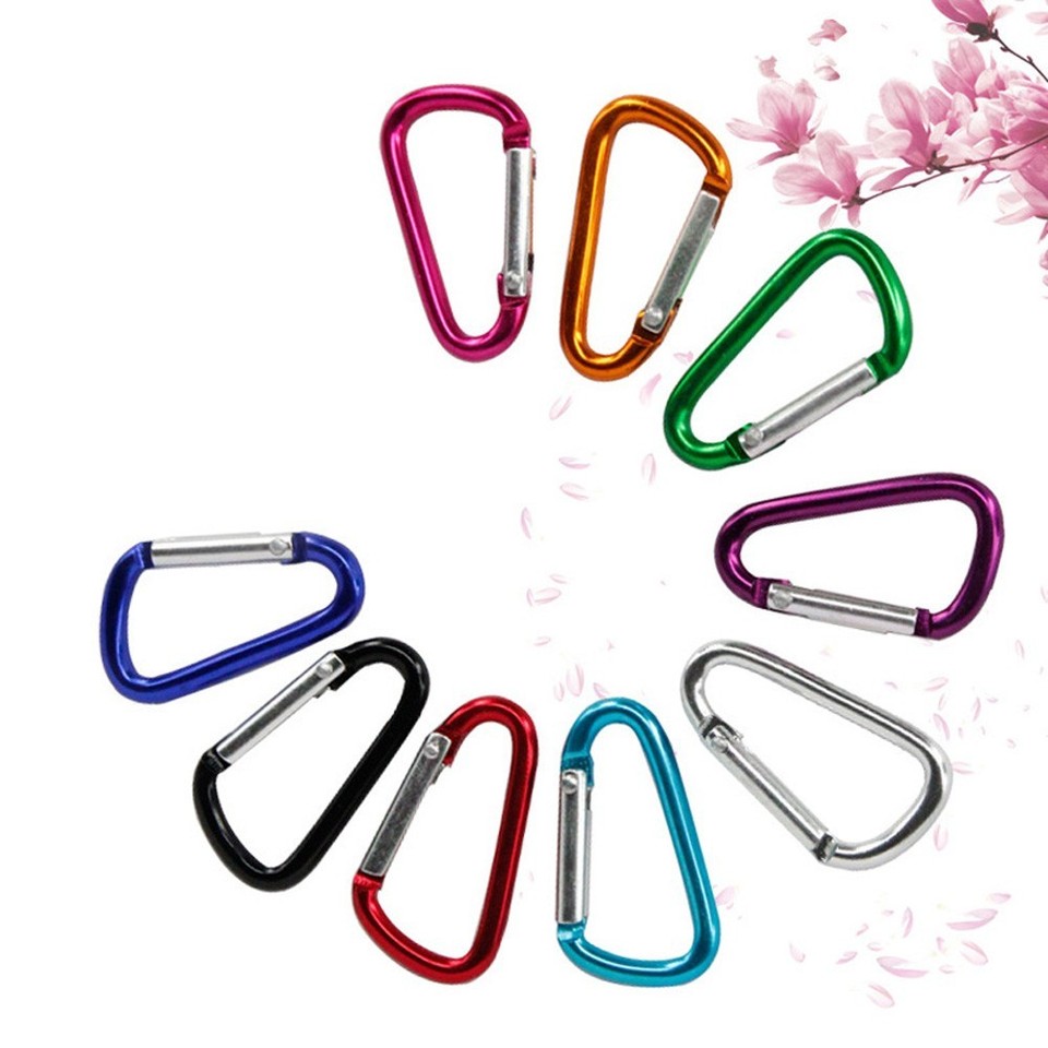 Carabiner Key Snap Spring D-ring Key Chain Aluminum Hook For Key Ring ...