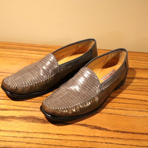 SANDRO MOSCOLONI Gray Lizard & Leather Loafer sz 13 | eBay