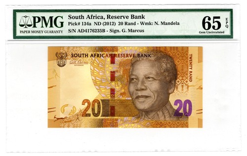 PMG Certified Nelson Mandela 2012 South Africa R20 Note - EPQ 65 | eBay