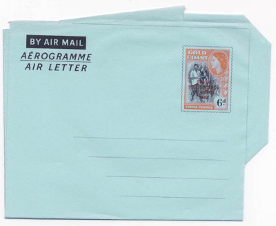Gold Coast 1956 QE2 Postal Stationery Aerogram Letter H&G #6 mint | eBay