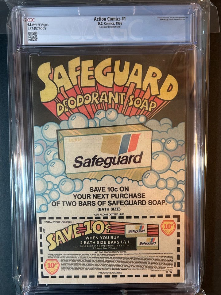 Action Comics #1 CGC 9.8 WHITE 2nd Print 1976 Safeguard Promotional | eBay