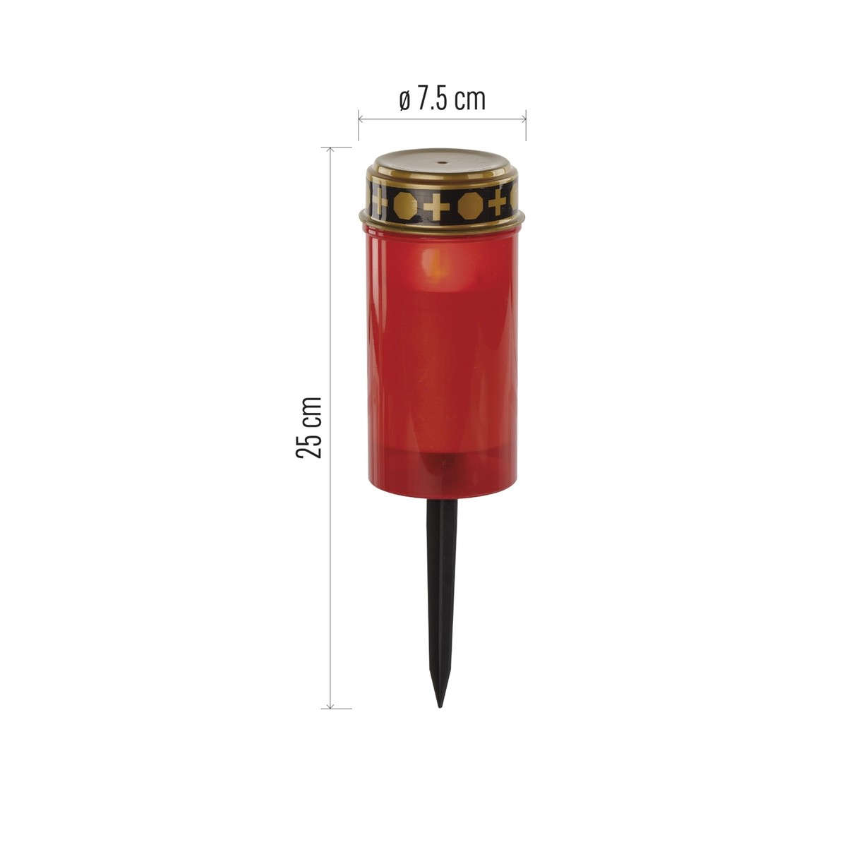 Lumino Cimitero 365 Giorni EMOS DCCV22 - Candela Funeraria A LED, IP44 ...