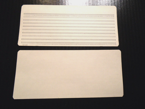 Lot Of 50 Vintage Computer Punch Cards, PDF 5081, Un-Punched, Rare Un ...