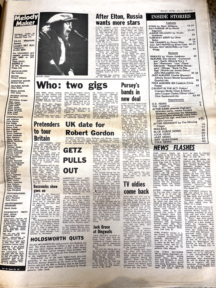 Melody Maker - June 9, 1979 | eBay