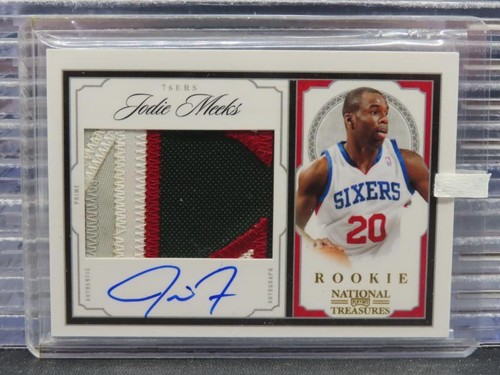 2009-10 National Treasures Jodie Meeks Prime Gold Rookie Patch Auto RC ...