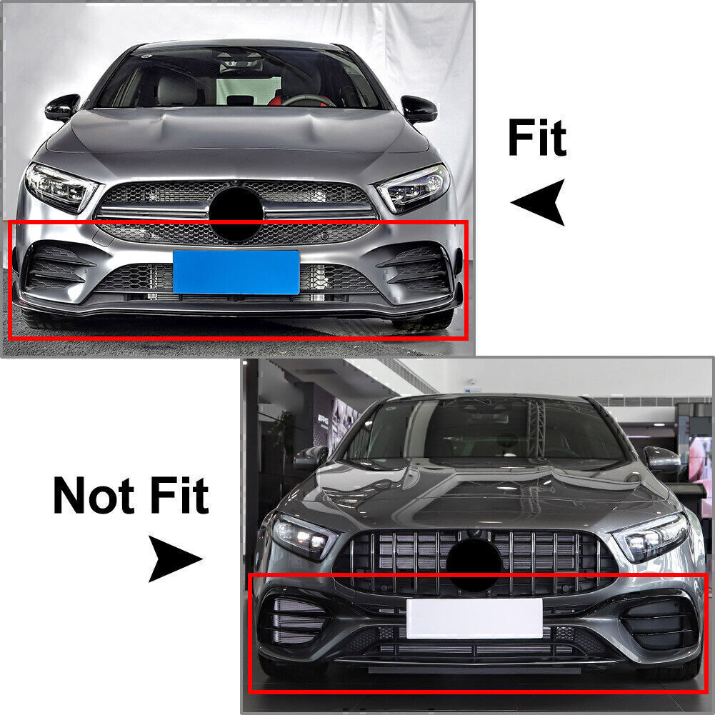Front Bumper Lip Splitter Spoiler For Mercedes AClass W177 A180 A200 ...