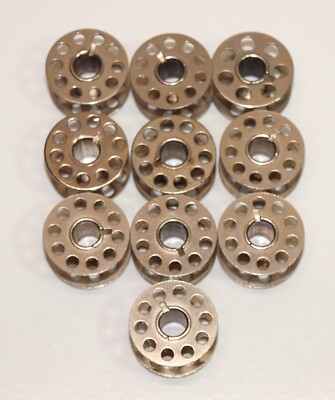 Vtg Lot B of 10 CLASS 15 Sewing Machine Slotted BOBBINS * Japan CWC ...