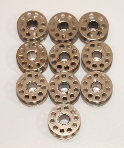Vtg Lot B of 10 CLASS 15 Sewing Machine Slotted BOBBINS * Japan CWC ...
