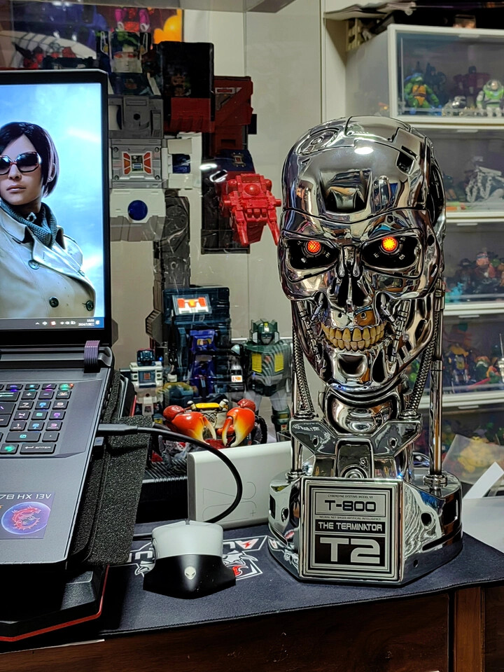 Terminator T2 T800 ENDOSKELETON 1/1 Life Size Skull Statue Light Eyes ...