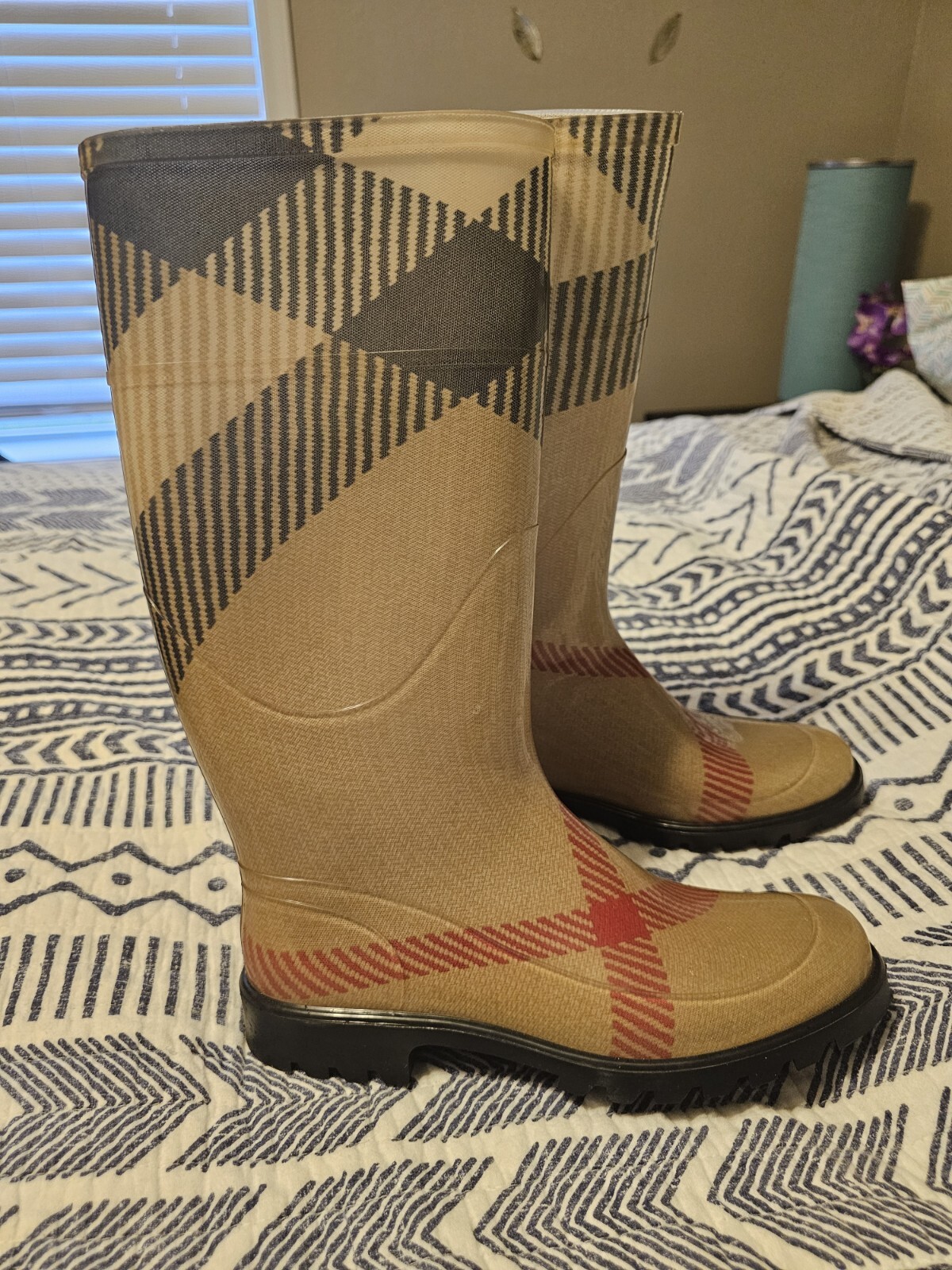 Burberry Big Scale (Nova) Check Rain Boot Wellies (Ra… - Gem