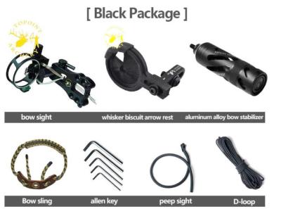 DELUXE UPGRADE KIT FOR COMPOUND BOW ARCHERY AND HUNTING BLACK | eBay ...