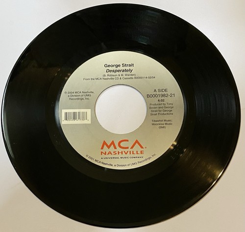 George Strait “ Desperately / Honk If You Honky Tonk “ 45 Vinyl record ...