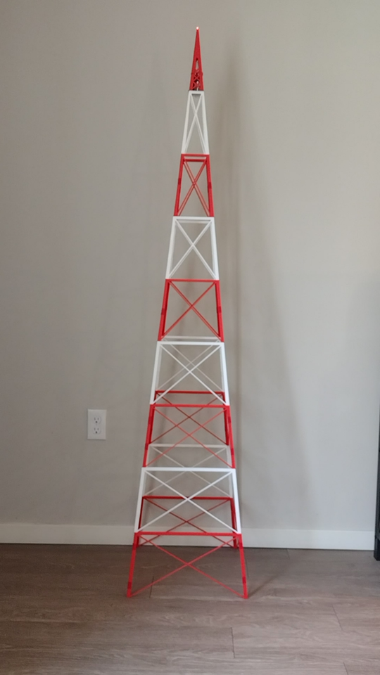 HO Scale 500 Foot Freestanding Radio/TV Broadcast Transmission Tower ...