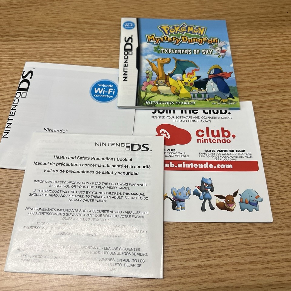 Pokemon Mystery Dungeon Explorers Of Sky (DS) CASE AND MANUAL ONLY W ...