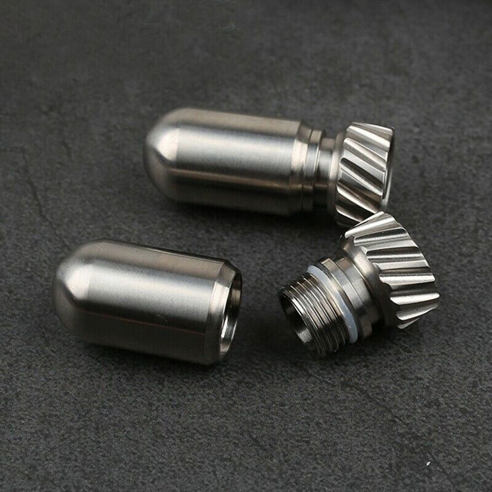 EDC Pill Case Capsule Medicine Outdoor Tool Organizer Pendant Necklace ...