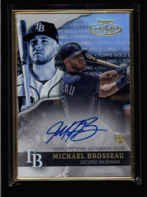 MICHAEL BROSSEAU 2020 TOPPS GOLD LABEL FRAMED ROOKIE AUTOGRAPH AUTO RC ...
