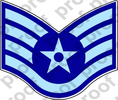 STICKER RANK USAF E5 STAFF SERGEANT | eBay