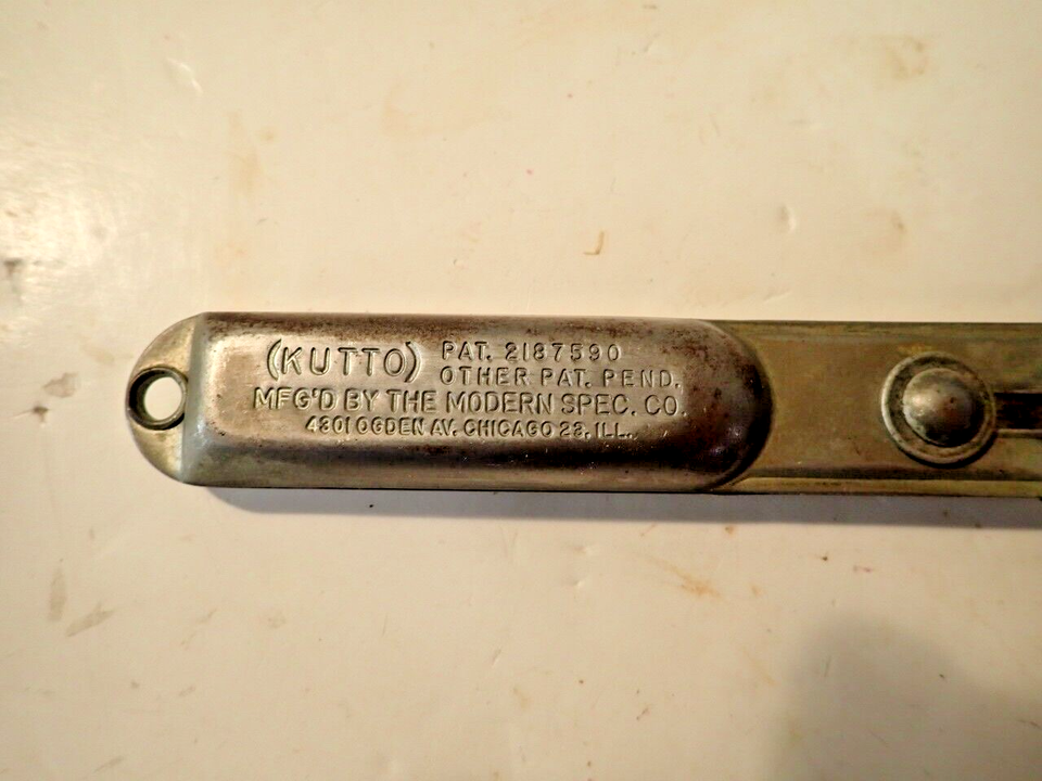 Vintage KUTTO Utility Knife Box/Carpet Cutter Pat. 2187590 made in USA ...