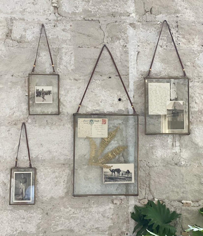 Loft1850 Hanging Antique Brass Photo Frames | Portrait Brass Glass ...