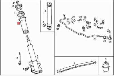 Genuine MERCEDES 903 905 909 5-t Box 909 6-t Bus Protecting tube ...