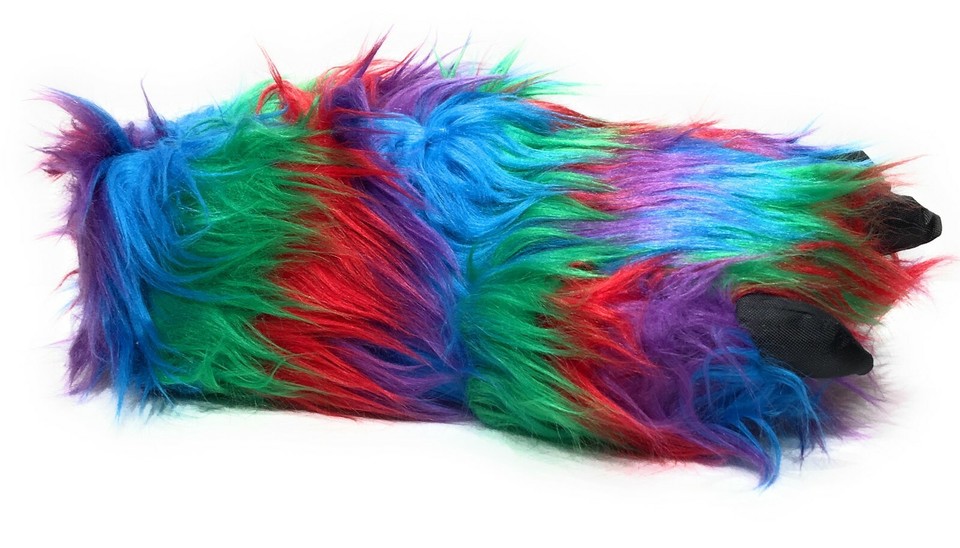Wild Ones Furry Animal Claw Slippers for Toddlers, Kids and Adults | eBay