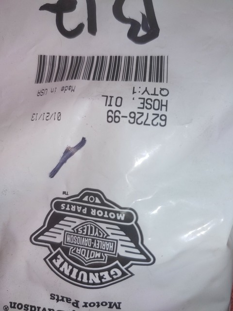 Harley Davidson Pair of Oil Lines Hoses and 4 Clamps 62726 99 for sale ...