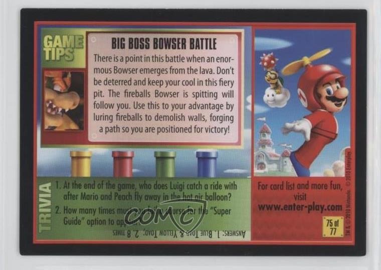 2010 Enterplay Super Mario Bros Wii Big Boss Bowser Battle #75 0f72 ...