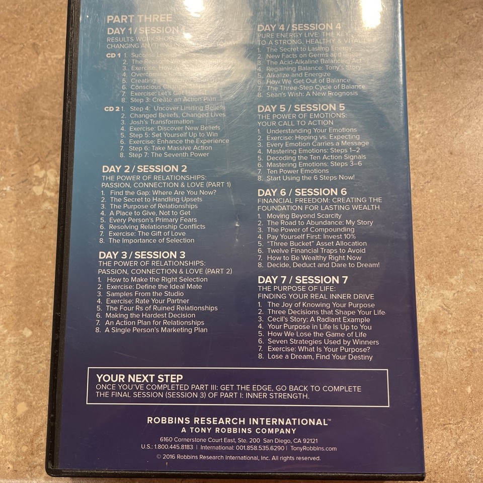 Tony Robbins Ultimate Edge | eBay