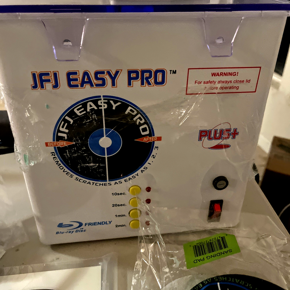 JFJ Easy Pro Disc Cleaning Repair Machine W/ Supplies & Accessories ...