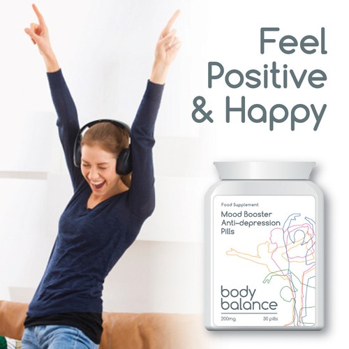 BODY BALANCE MOOD BOOSTER ANTI DEPRESSION PILLS FEEL HAPPY POSITIVE ...