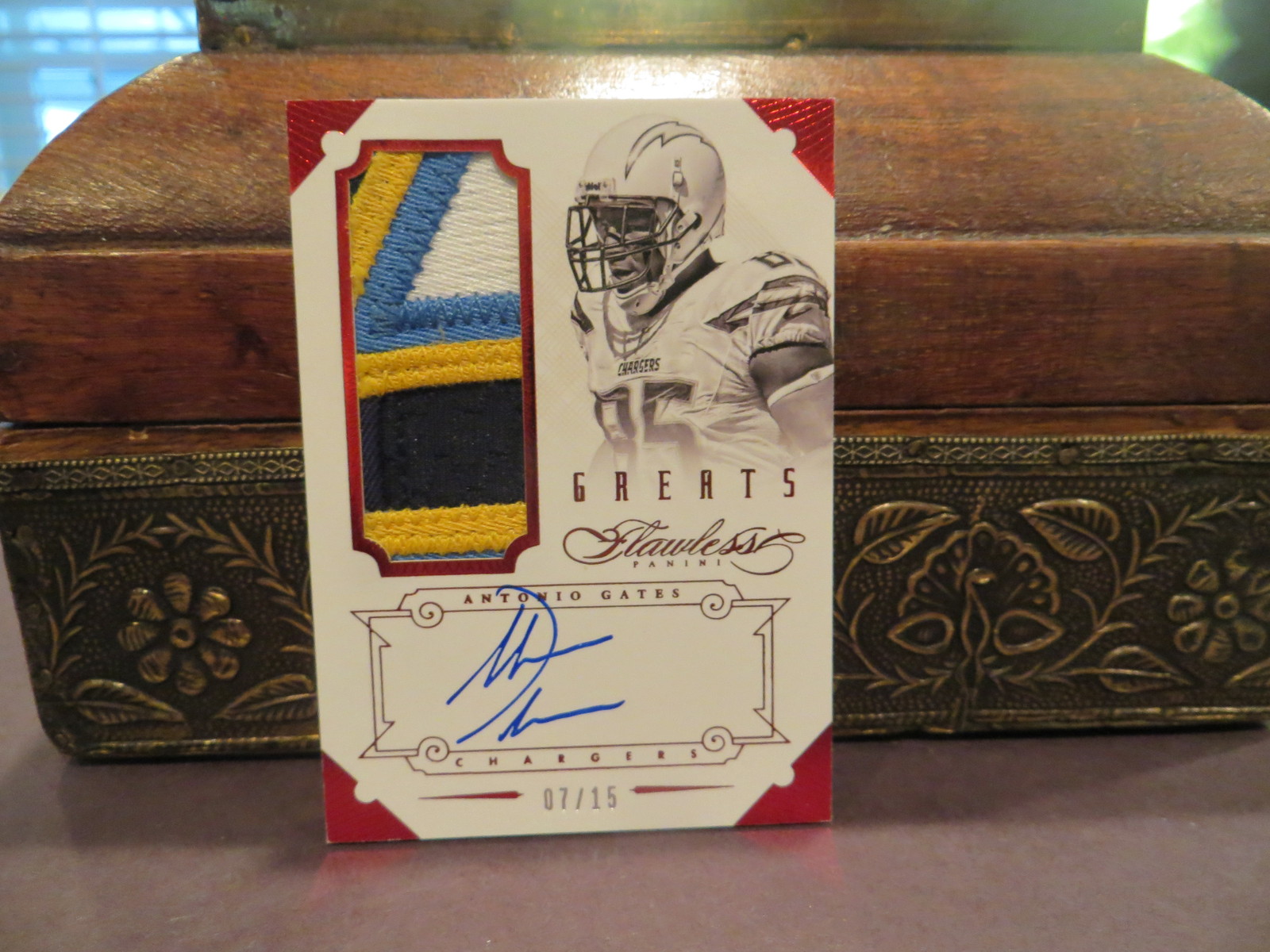 Panini Flawless Ruby Autograph Jersey Chargers Auto Antonio Gates 07/15 ...